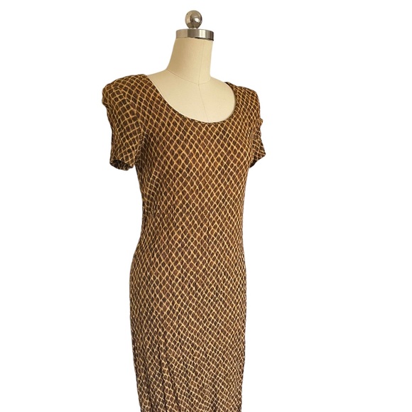 Vintage | Dresses | Vintage 9s Diamond Pattern Dress | Poshmark